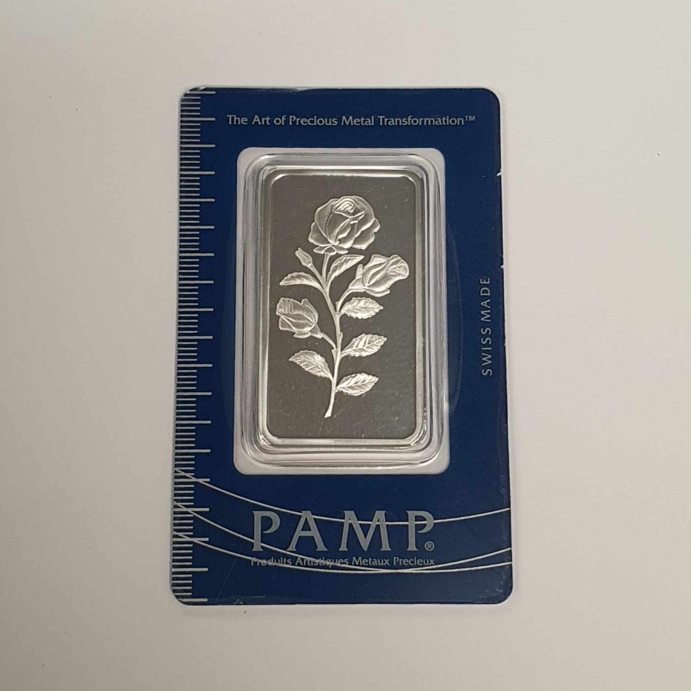 Pre-owned PAMP Rosa 1oz Silver Bar - Own4Less